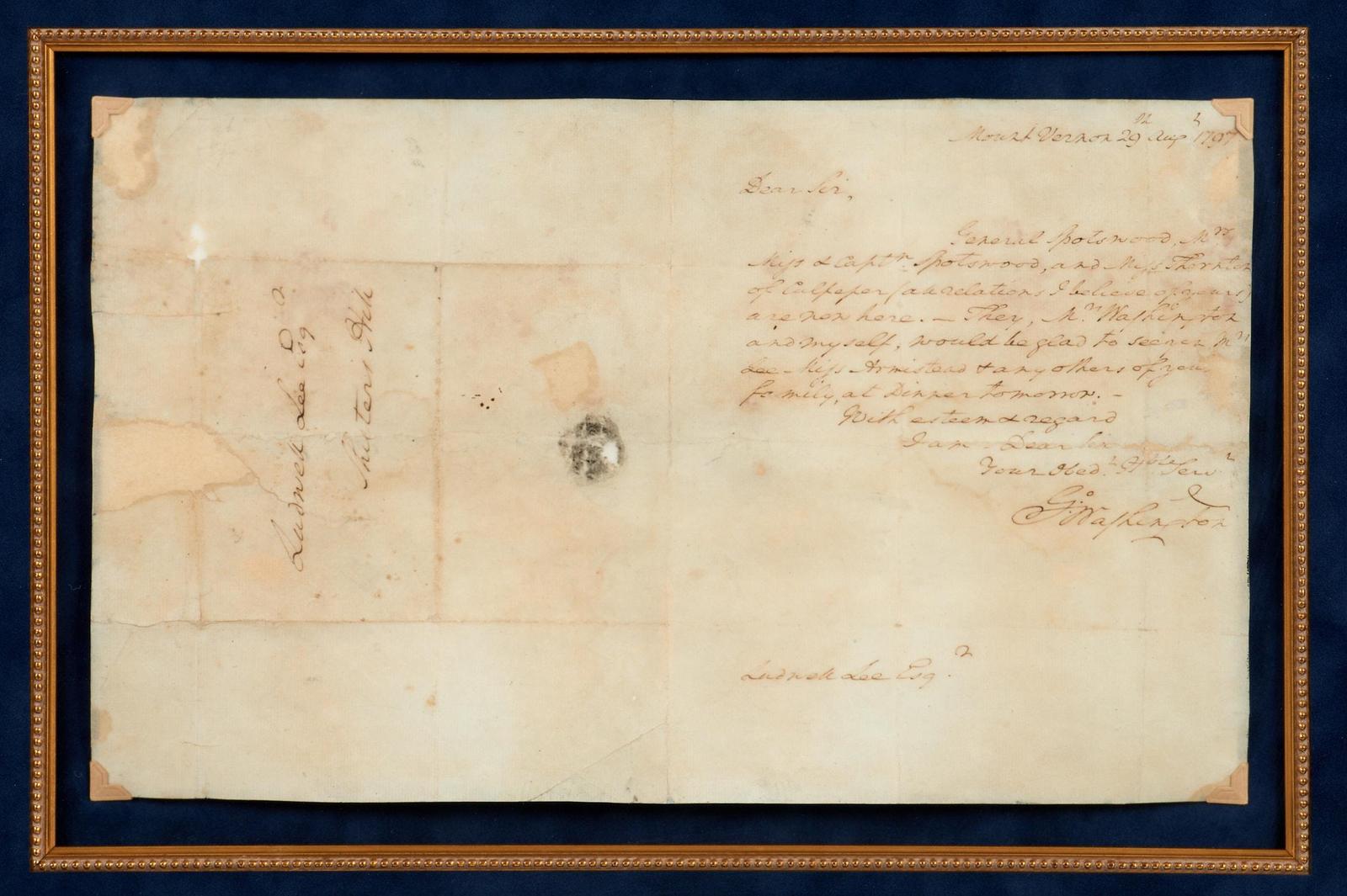 1797 Handwritten George Washington Letter Up For Auction | Brown Button